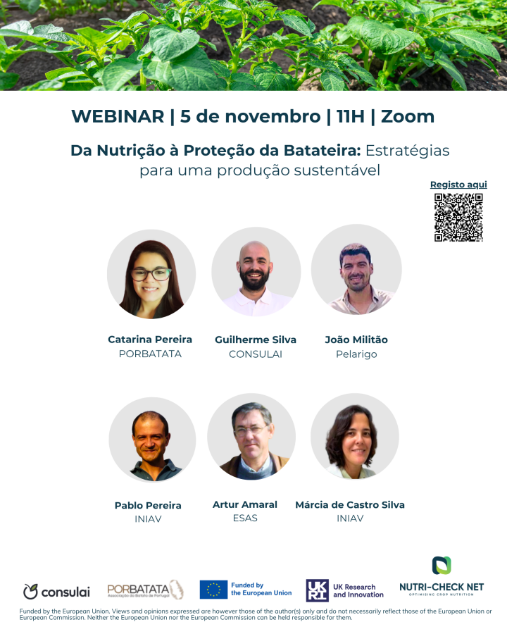 Webinar “Da Nutrição à Proteção da Batateira” destaca estratégias para ...